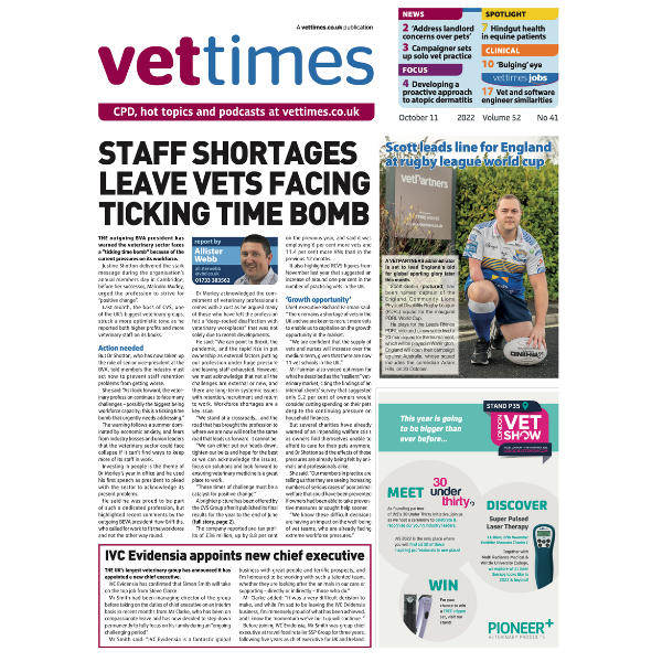 Vet Times - 11th October 2022 – Tharos Ltd